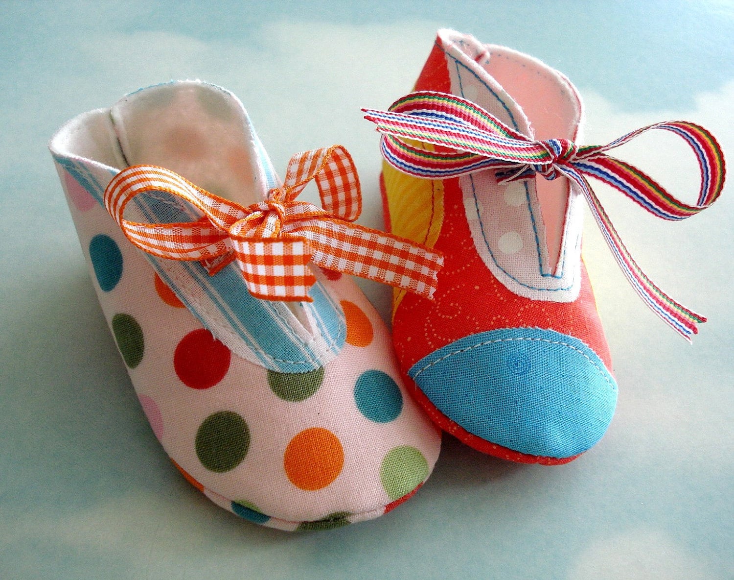 Baby Shoes Sewing Pattern With Appliques and Ribbon Ties - PDF Epattern ...