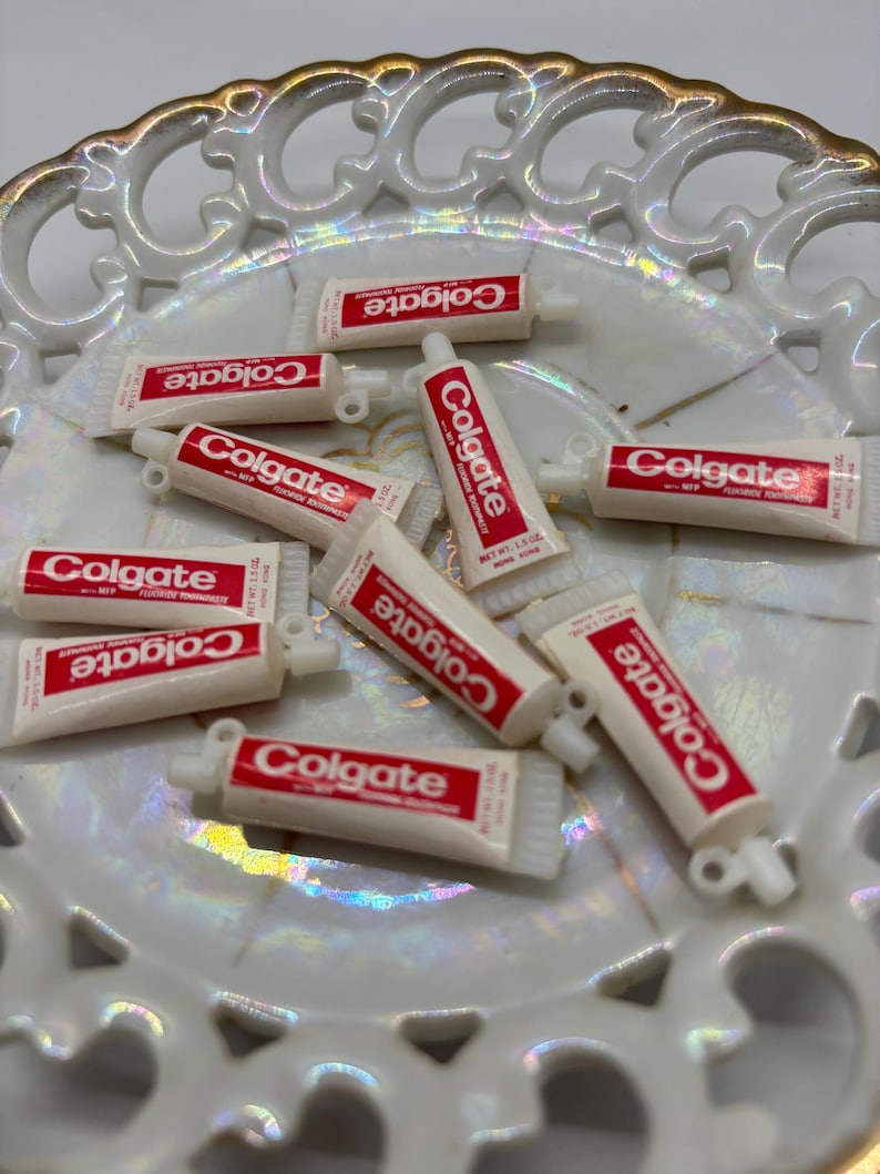Mini Colgate Toothpaste 80’s Plastic Vintage Charms Set of 10 - Etsy