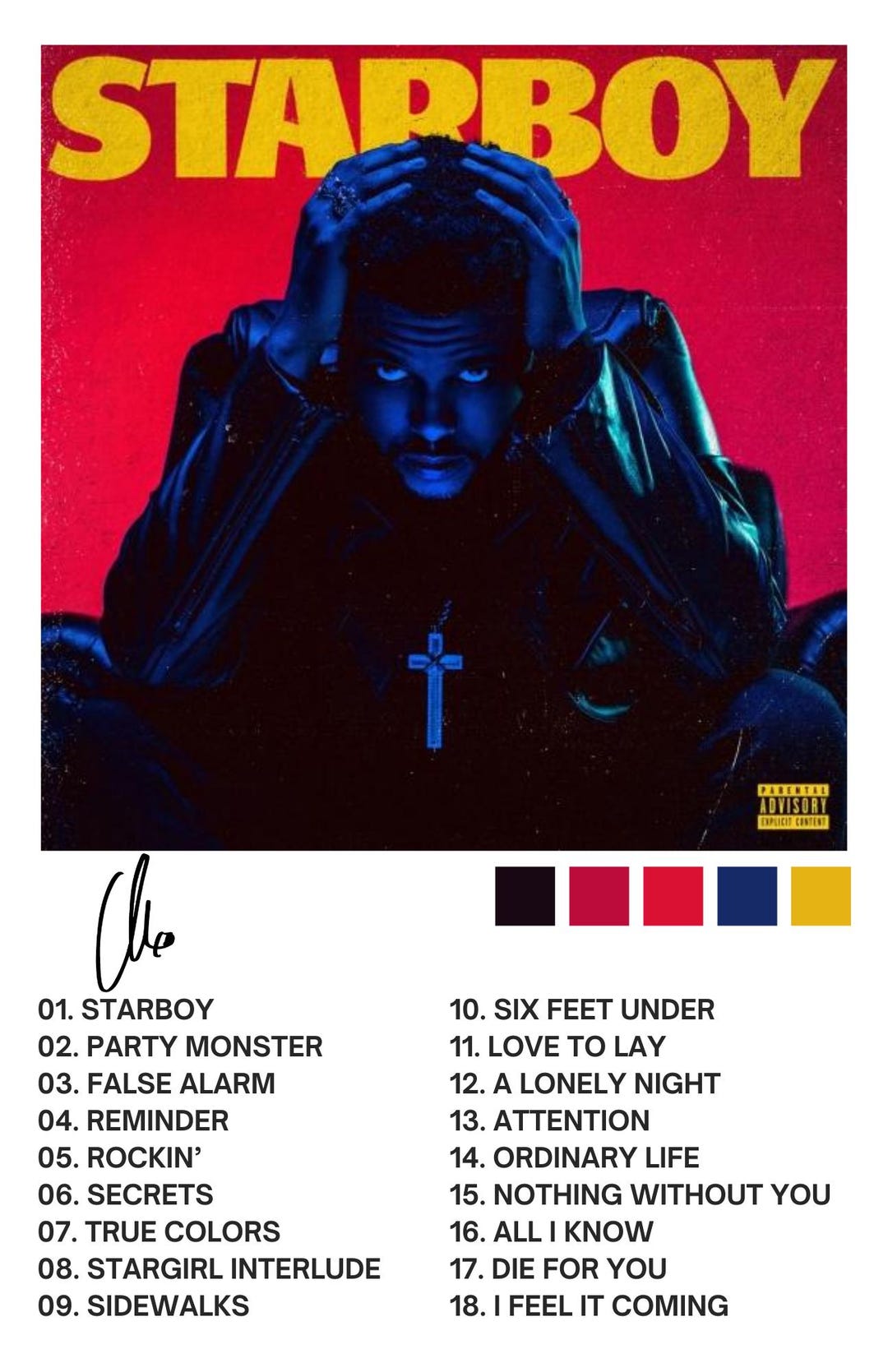 Custom the Weeknd starboy Album Poster - Etsy