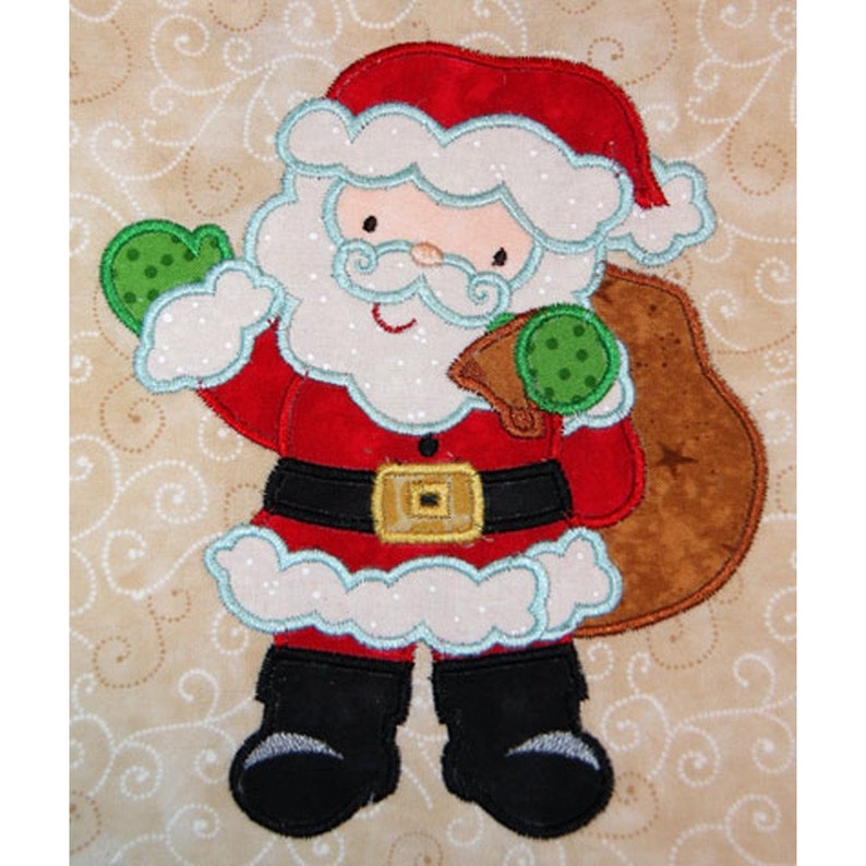 Zenware Standing Santa Machine Applique Embroidery Design 4x4 AND 5x7 ...