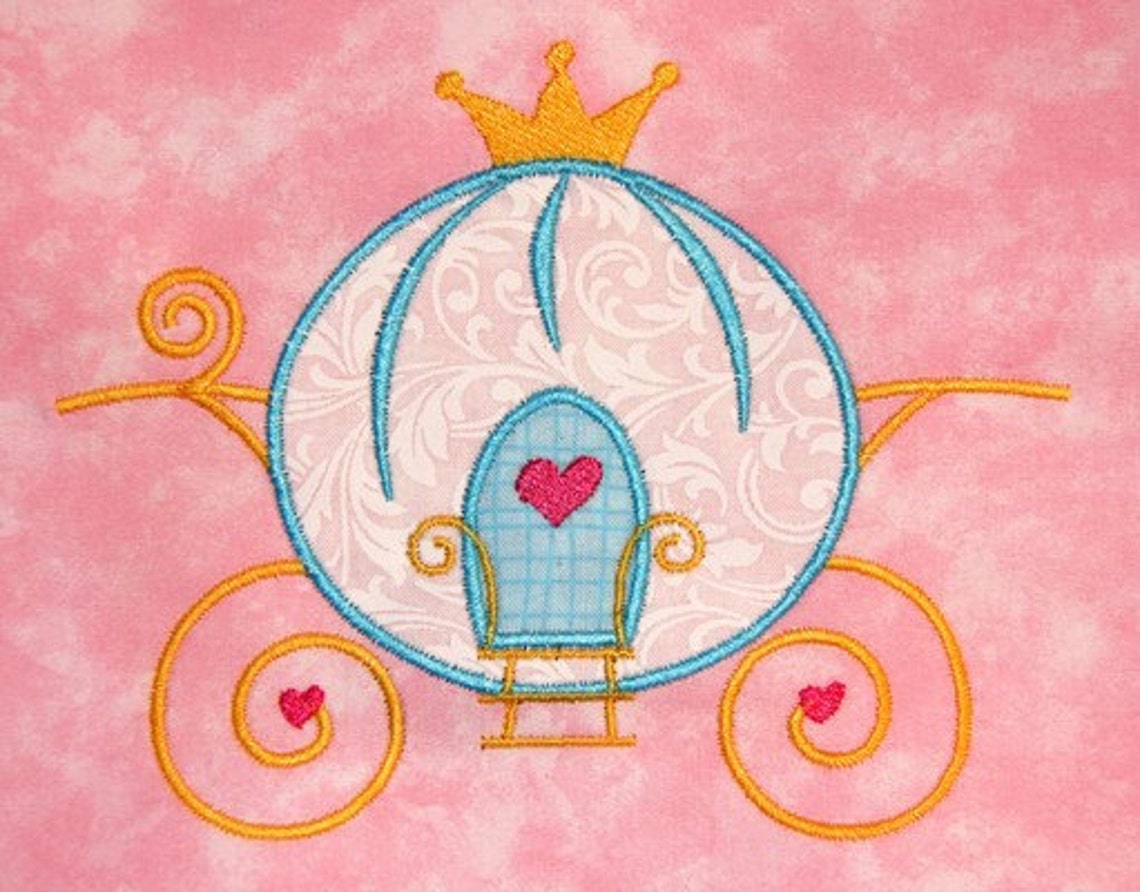 Princess Applique Machine Embroidery Designs Set of 6--2 Princess, Frog ...