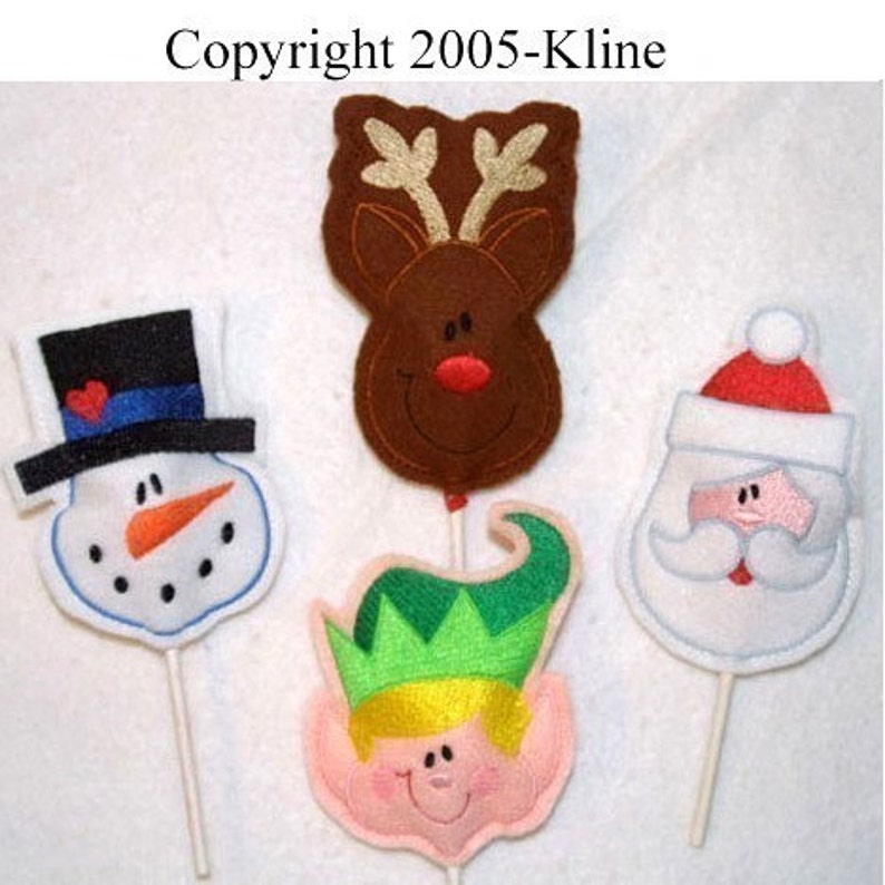 Christmas Sucker Covers-machine Embroidery Designs Set of 4-santa ...