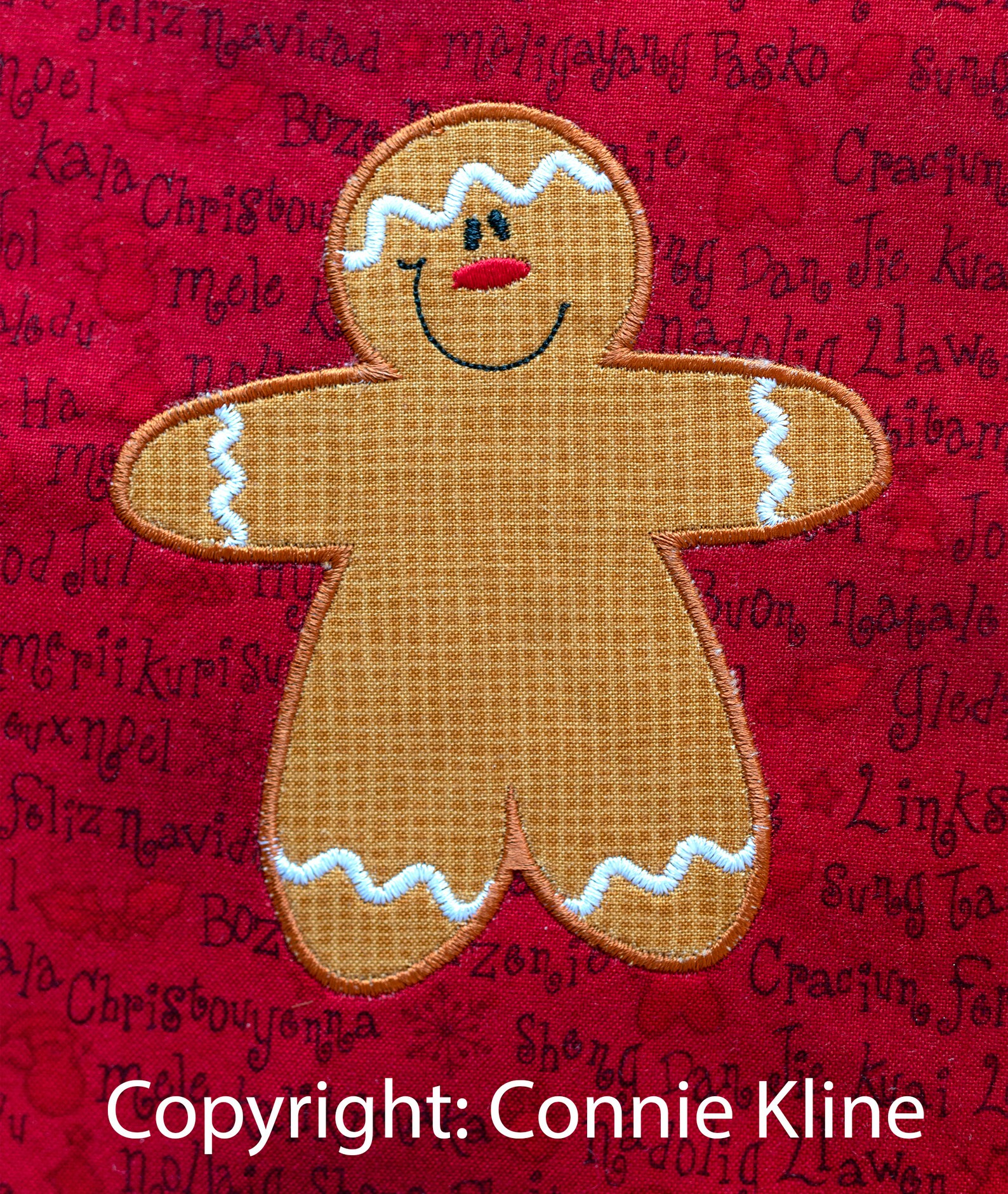 Gingerbread Man Applique Embroidery Machine Design - 4x4 Hoop - INSTANT ...