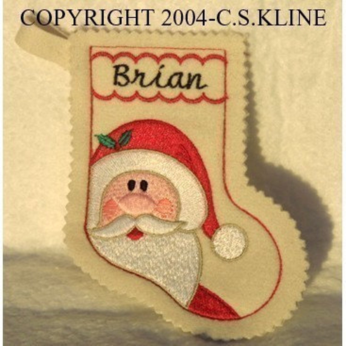 Santa Christmas Stocking-embroidery Machine Design-completely Sewn by ...