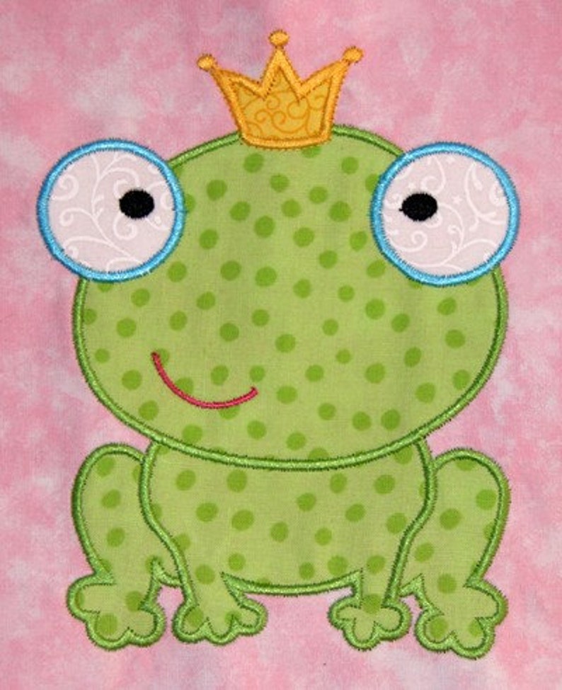 Princess Applique Machine Embroidery Designs Set of 6--2 Princess, Frog ...