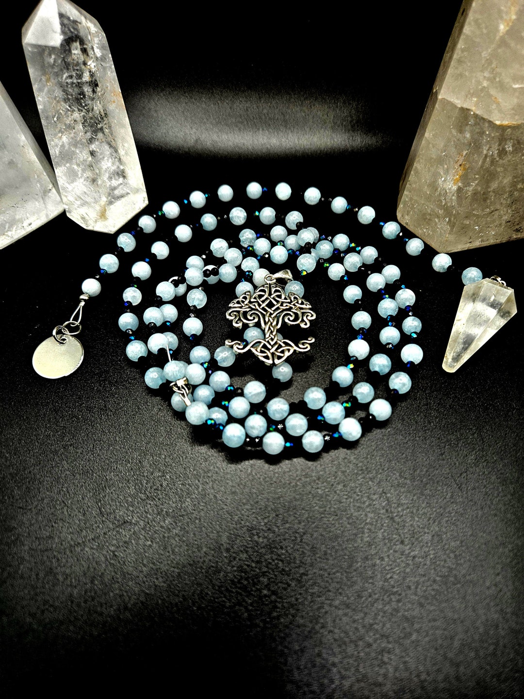 Prayer Beads & Pendulum Set Ocean Serenity Aquamarine - Etsy