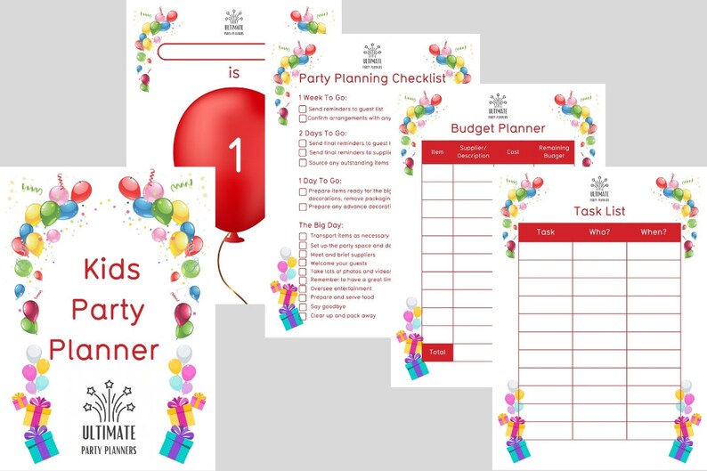 Ultimate Kids Party Planner - Printable, Reusable Planner for Kids ...