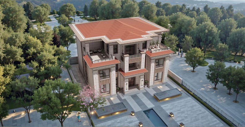 Modern 8-bedroom House Plan: 715 Sqm/7701 Sqft (CAD File Included ...