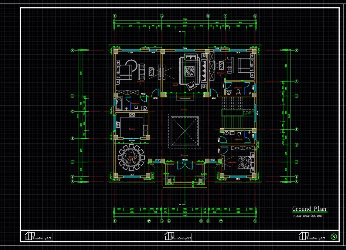 Modern 8-bedroom House Plan: 715 Sqm/7701 Sqft (CAD File Included ...