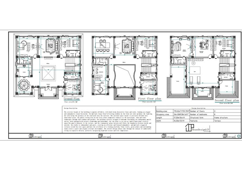 Modern 8-bedroom House Plan: 715 Sqm/7701 Sqft (CAD File Included ...
