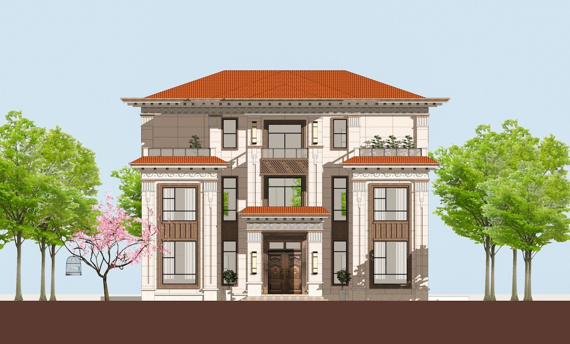 Modern 8-bedroom House Plan: 715 Sqm/7701 Sqft (CAD File Included ...