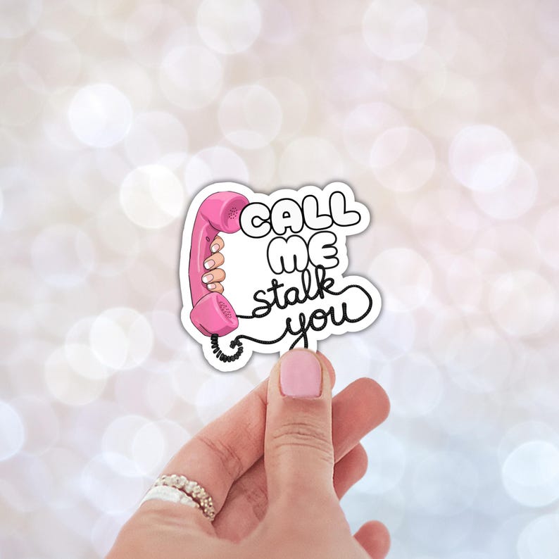 Call Me Stalk You Funny Retro Phone Sticker - Etsy