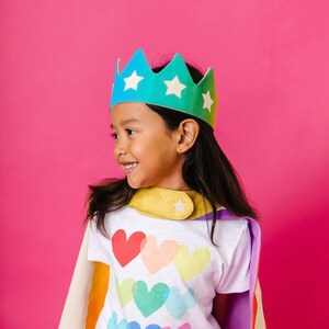 Rainbow Crown, Adjustable Crown, Multi Color, Gender Neutral Birthday ...