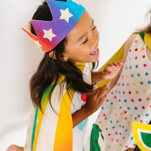 Rainbow Crown, Adjustable Crown, Multi Color, Gender Neutral Birthday ...