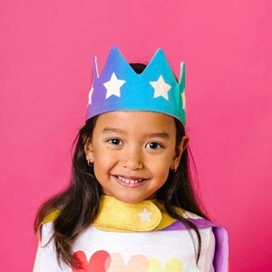 Rainbow Crown, Adjustable Crown, Multi Color, Gender Neutral Birthday ...