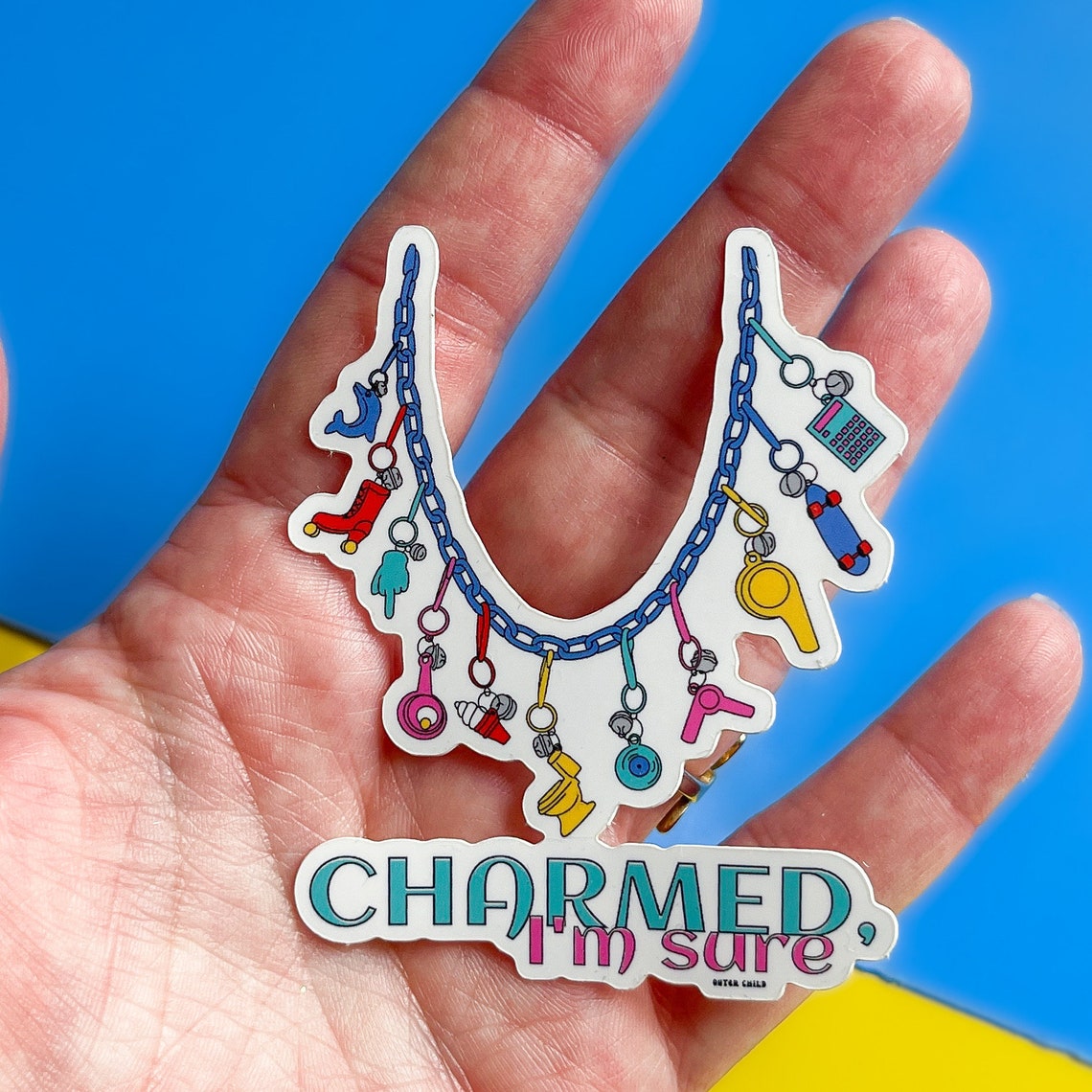 Charmed, I'm Sure Necklace Vinyl Sticker Funny Stickers Unhinged for ...