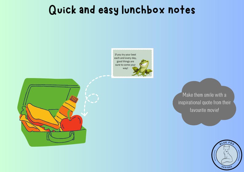 Printable Disney Lunchbox Notes, Cute Cards for Kids - Etsy