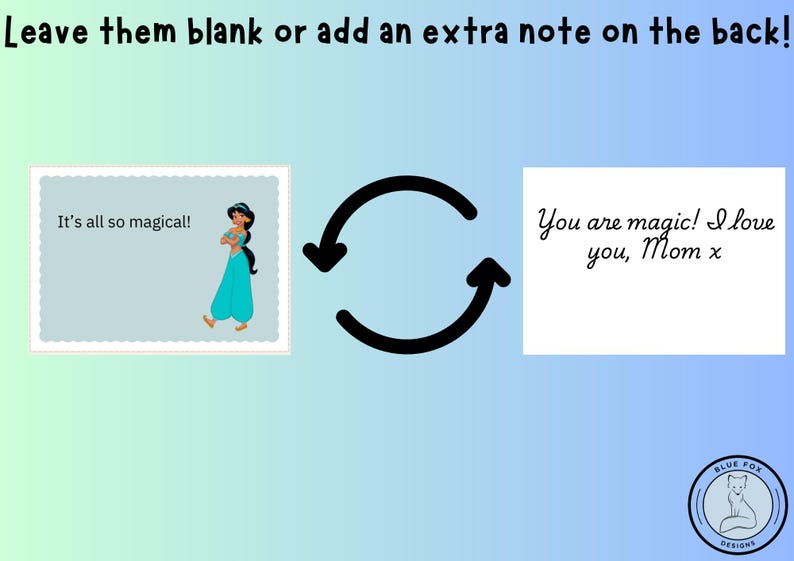 Printable Disney Lunchbox Notes, Cute Cards for Kids - Etsy