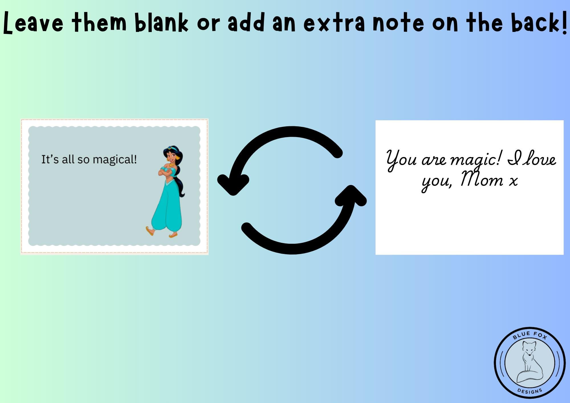 Printable Disney Lunchbox Notes, Cute Cards for Kids - Etsy