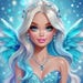 Cute Blue Angel Girl Set of 11 seamless Patterns instant Download ...