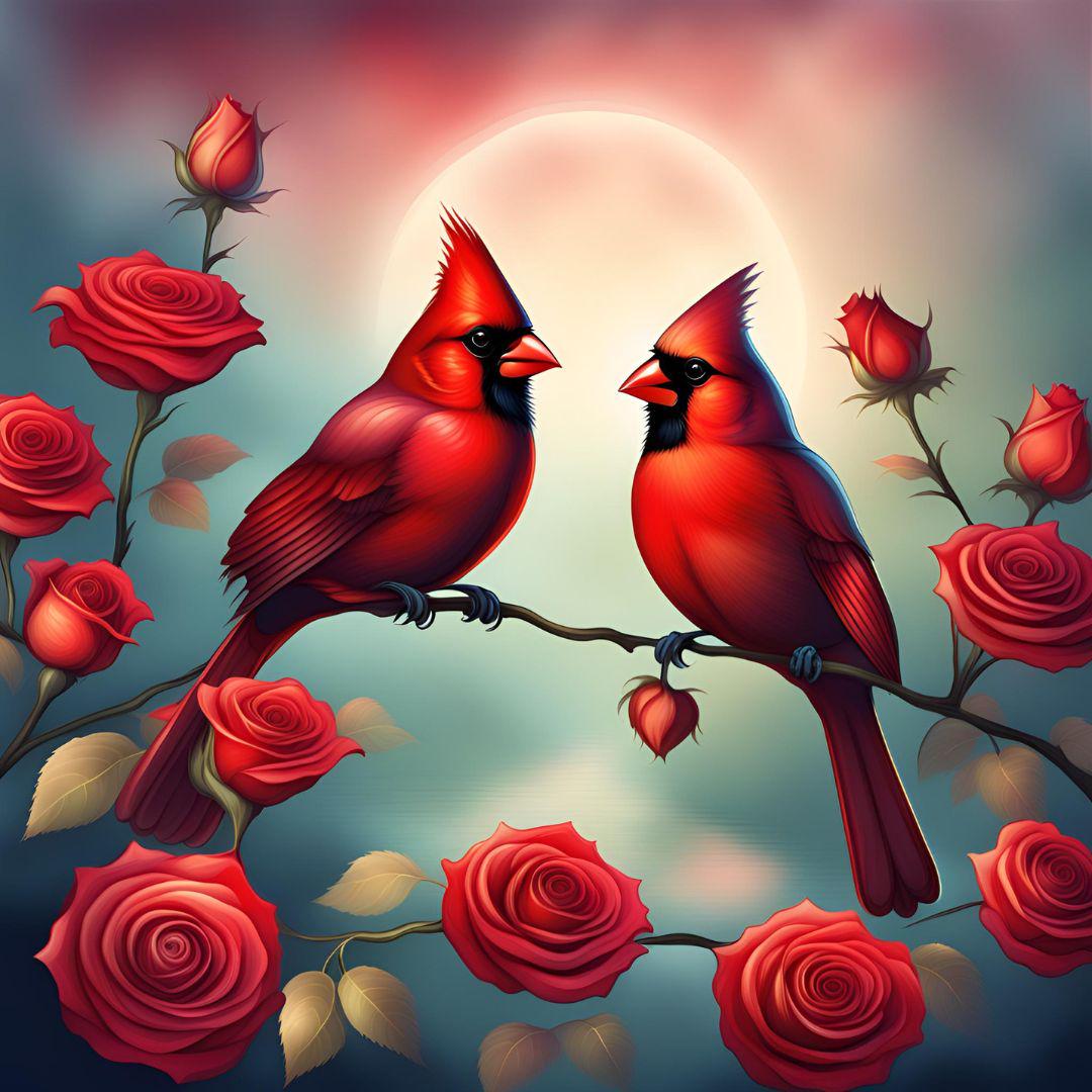 Red Cardinal Pattern Set of 7 |seamless Patterns| Instant Download ...