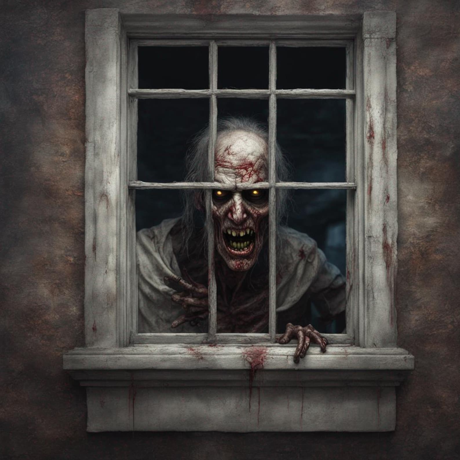 Halloween Zombie in a Window Set of 9 |seamless Patterns |instant ...