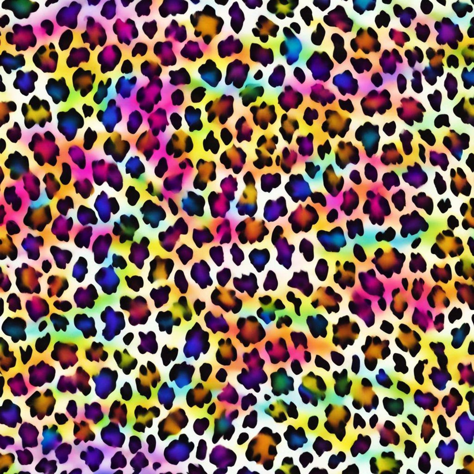 Rainbow Cheetah Leopard Print Set of 38 |seamless Patterns |instant ...