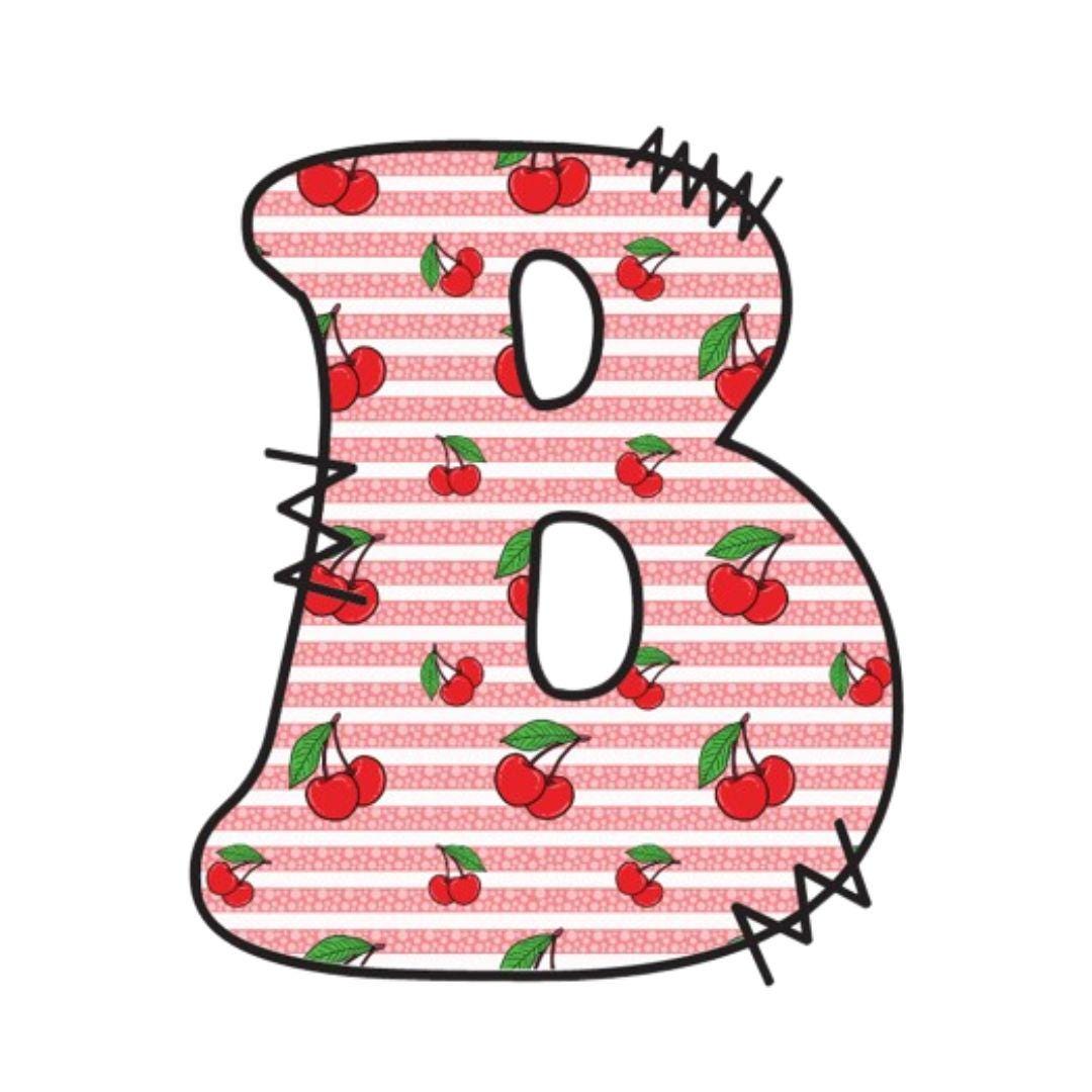 Cute Cherry Doodle Alphabet PNG Graphic Set - Etsy