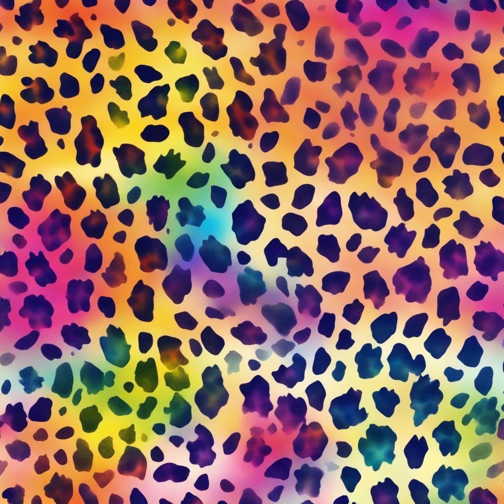 Rainbow Cheetah Leopard Print Set of 38 |seamless Patterns |instant ...