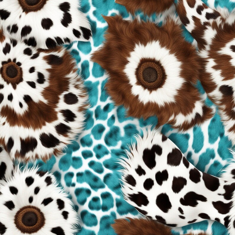 Western Cowhide Print Set of 10 |seamless Patterns |instant Download ...