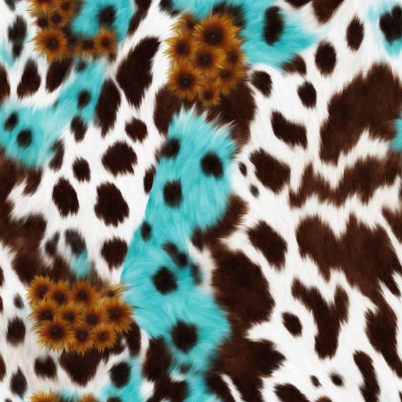 Western Cowhide Print Set of 10 |seamless Patterns |instant Download ...