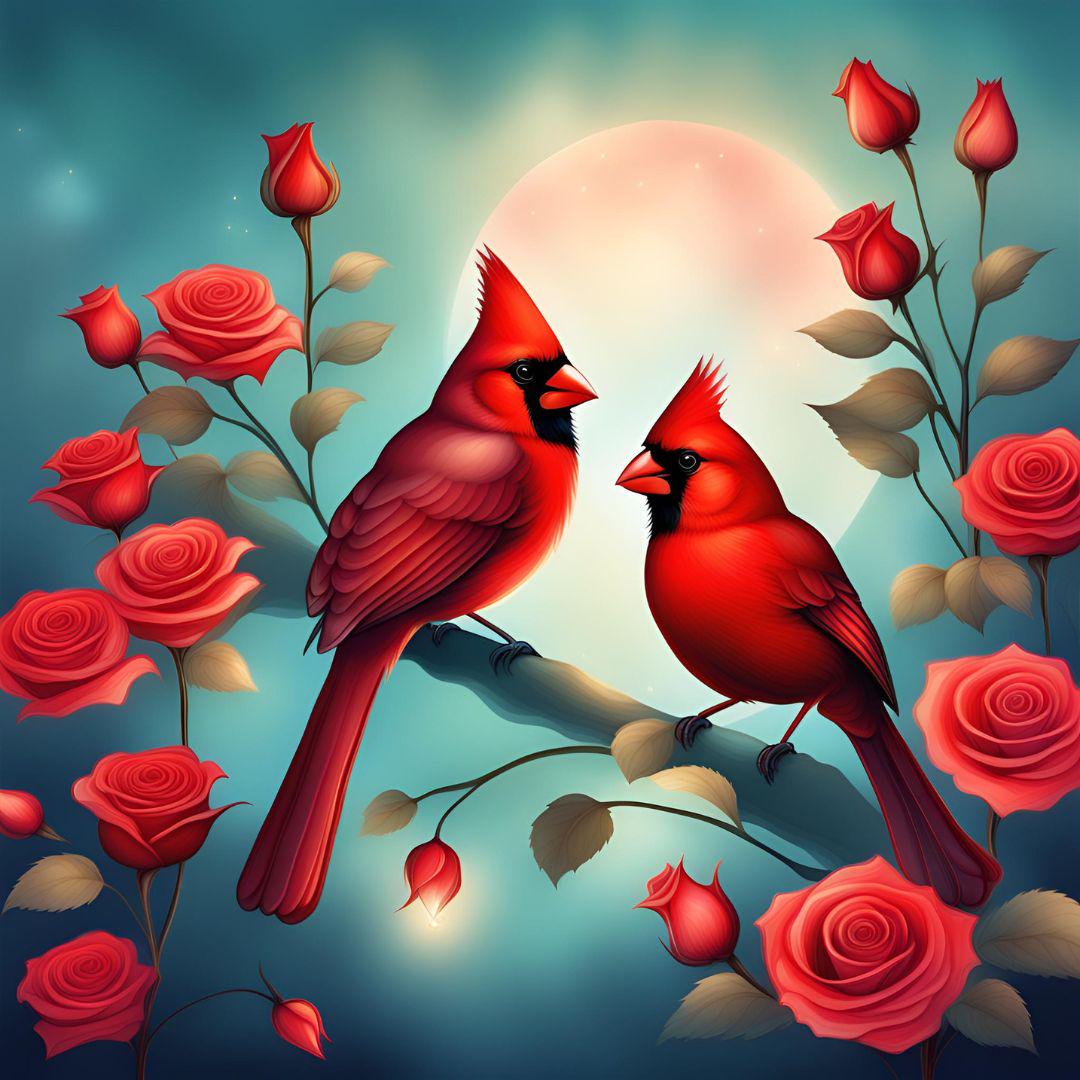 Red Cardinal Pattern Set of 7 |seamless Patterns| Instant Download ...