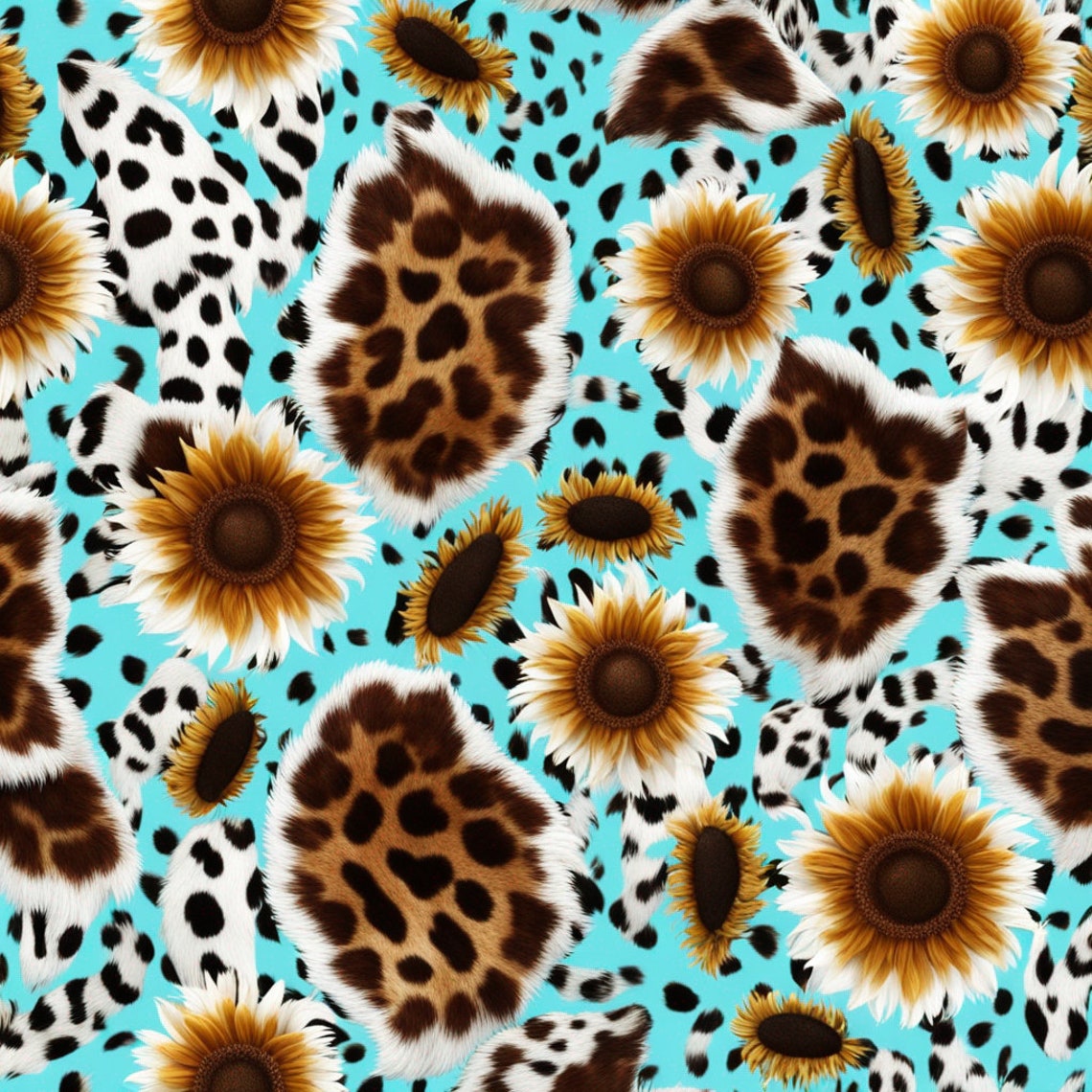 Western Cowhide Print Set of 8 |seamless Patterns |instant Download ...