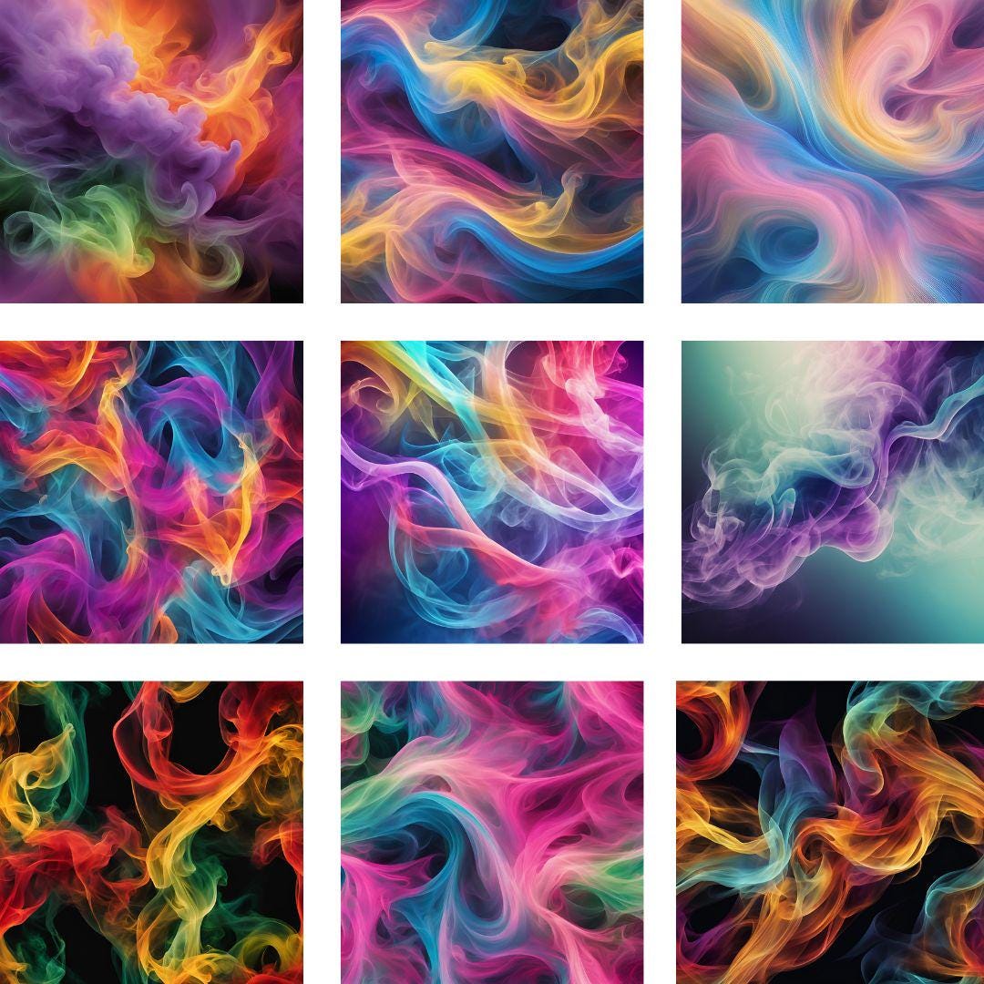 Smoke Set of 35 |seamless Patterns |instant Download | Printable ...