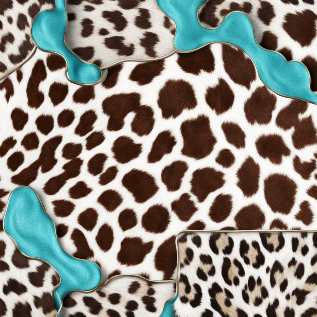 Western Cowhide Print Set of 10 |seamless Patterns |instant Download ...
