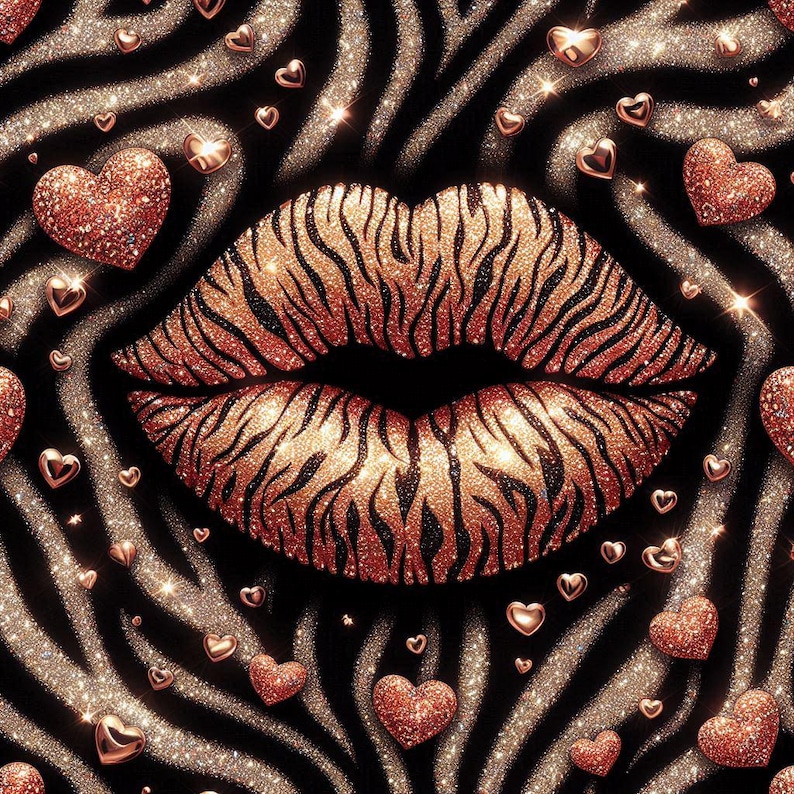 Fashion Kiss Lips Set of 20 |seamless Patterns |instant Download ...