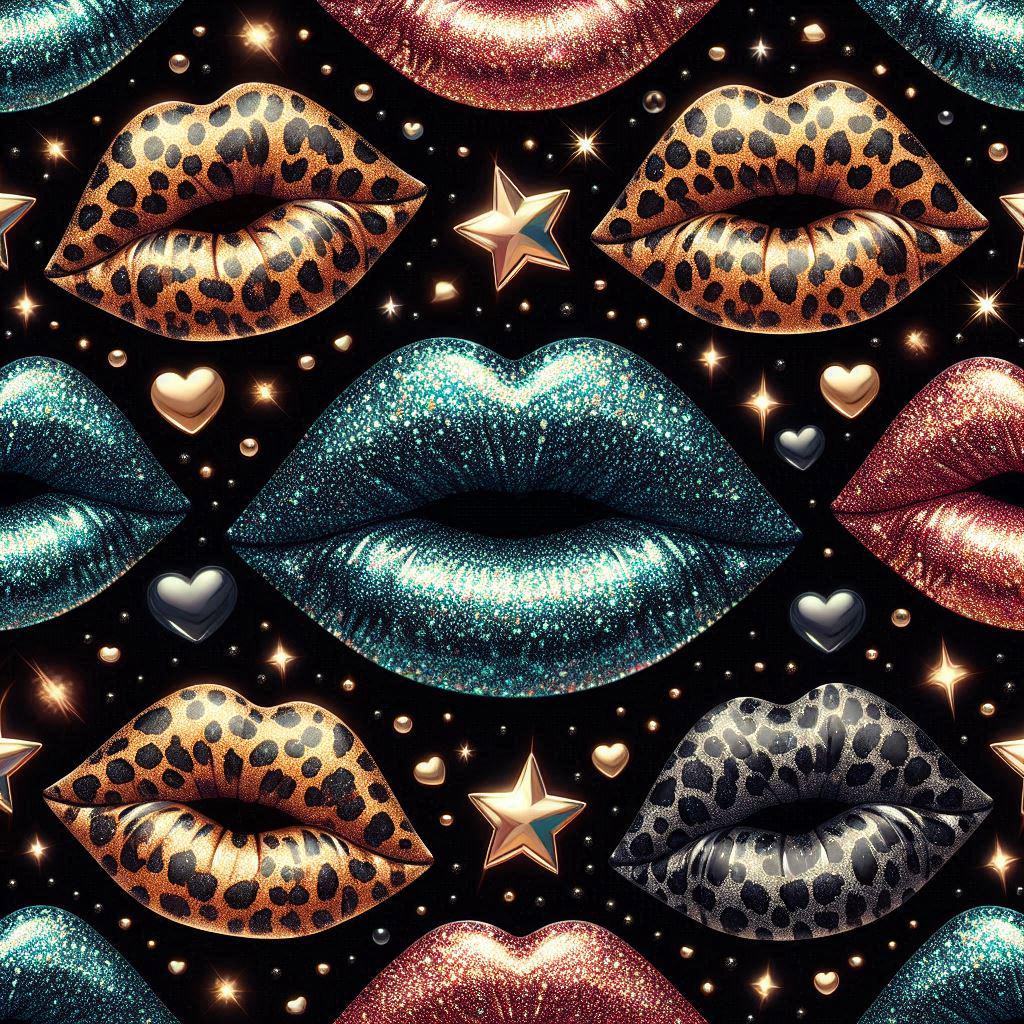 Fashion Kiss Lips Set of 20 |seamless Patterns |instant Download ...