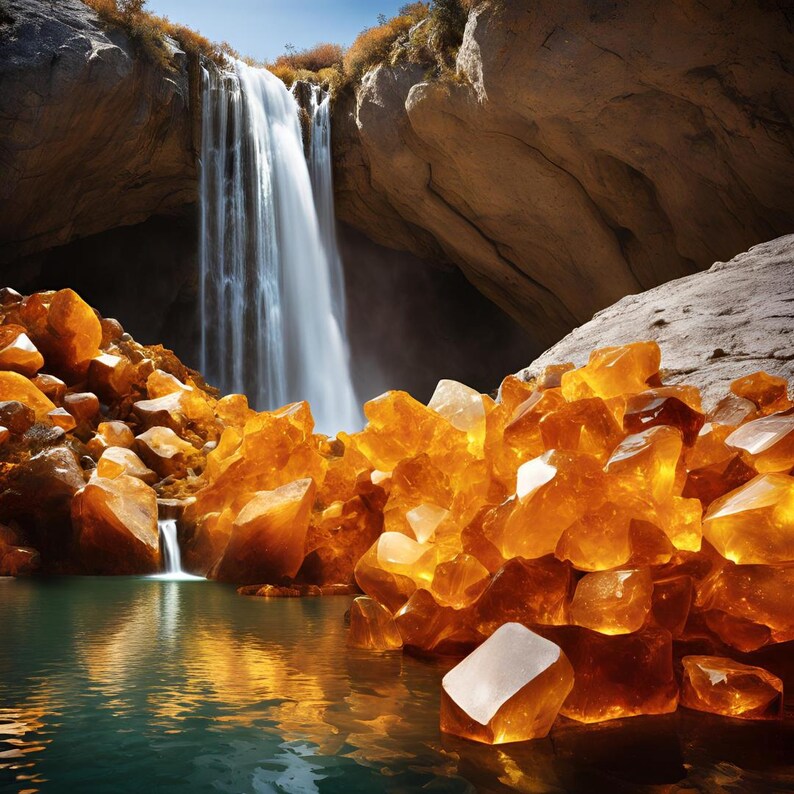 Crystal Waterfall Pattern Set of 12 |seamless Patterns| Instant ...