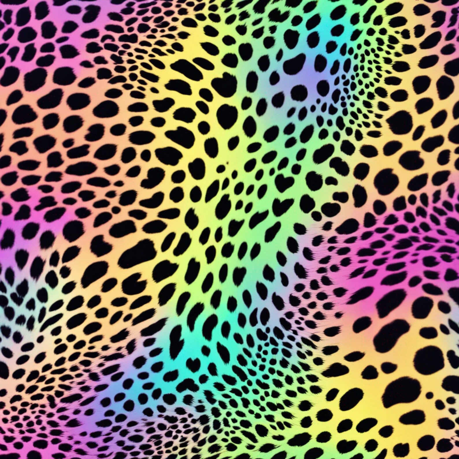 Gorgeous Rainbow Cheetah Print Set of 10 |seamless Patterns |instant ...