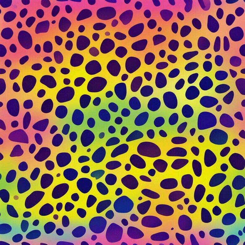 Rainbow Cheetah Leopard Print Set of 38 |seamless Patterns |instant ...