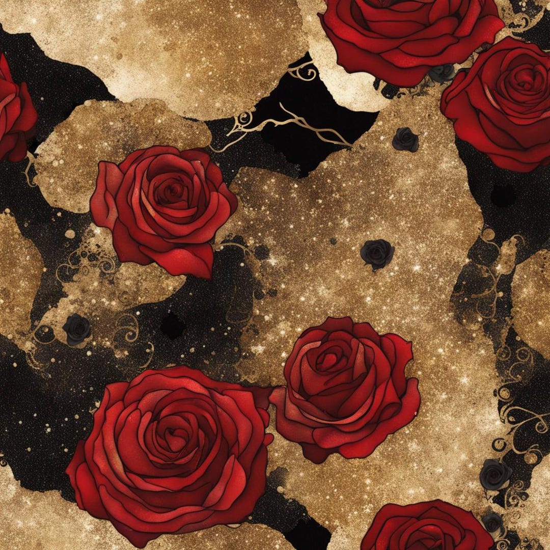 Glitter Roses Alcohol Ink Seamless Pattern Set (digital Download) - Etsy