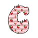 Cherry Doodle Alphabet PNG: Uppercase Letters, Font (digital Download ...