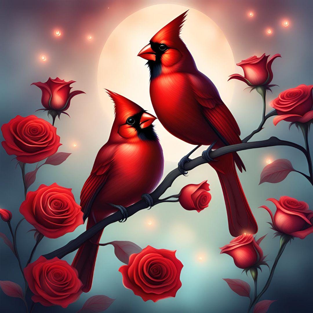 Red Cardinal Pattern Set of 7 |seamless Patterns| Instant Download ...