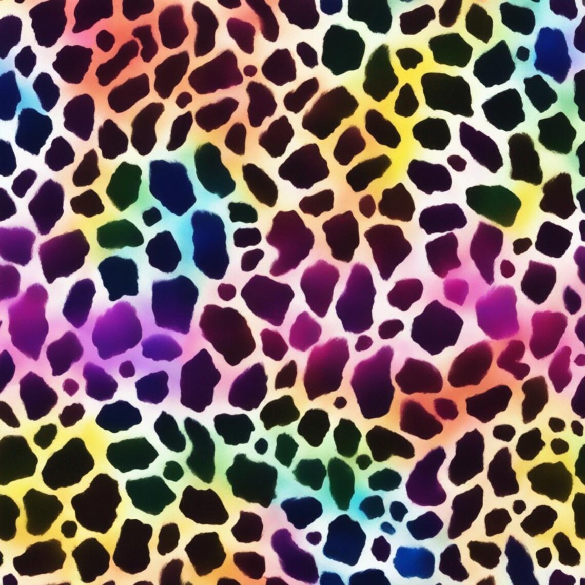 Rainbow Cheetah Leopard Print Set of 38 |seamless Patterns |instant ...