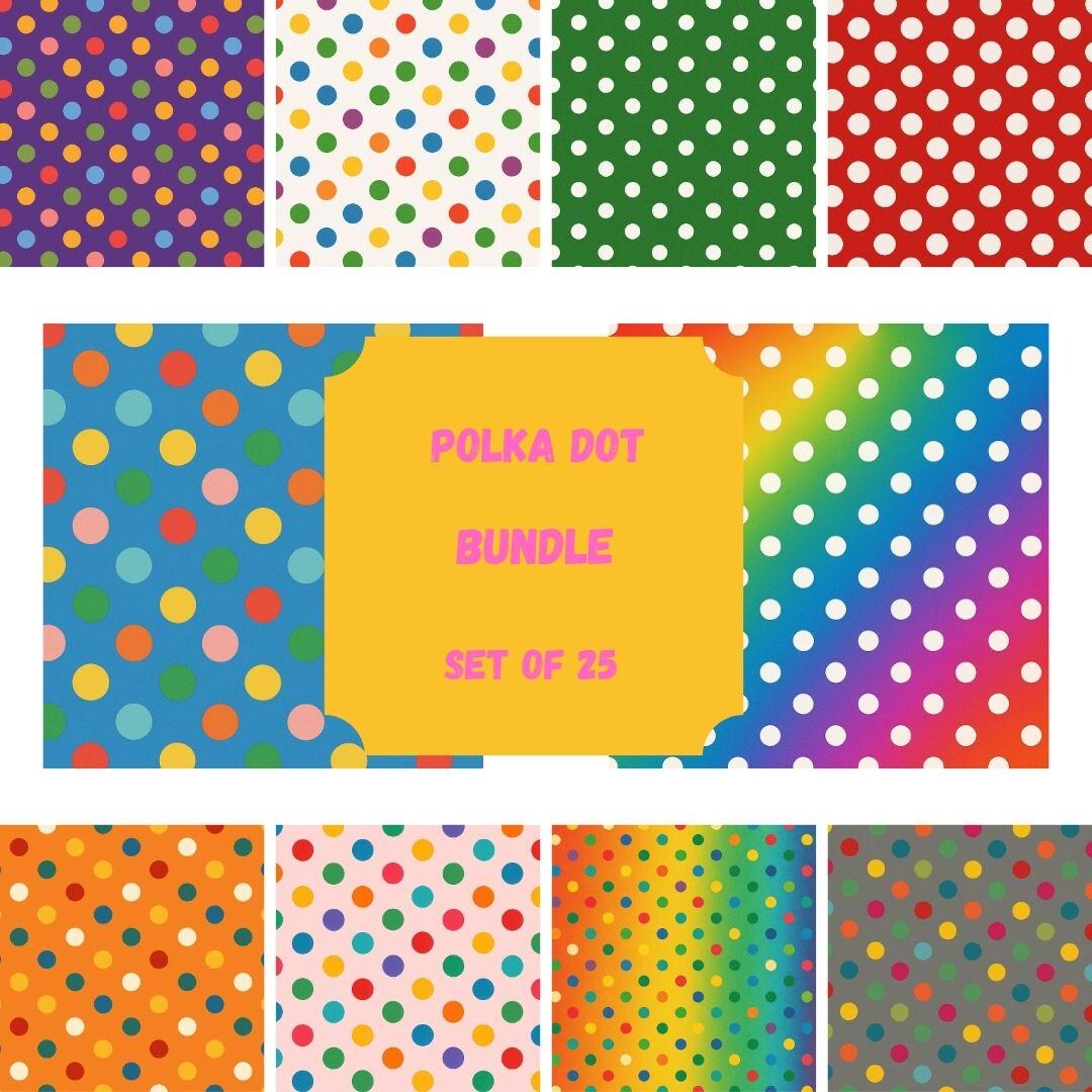 Polka Dot Set of 25 |seamless Patterns |instant Download | Printable ...