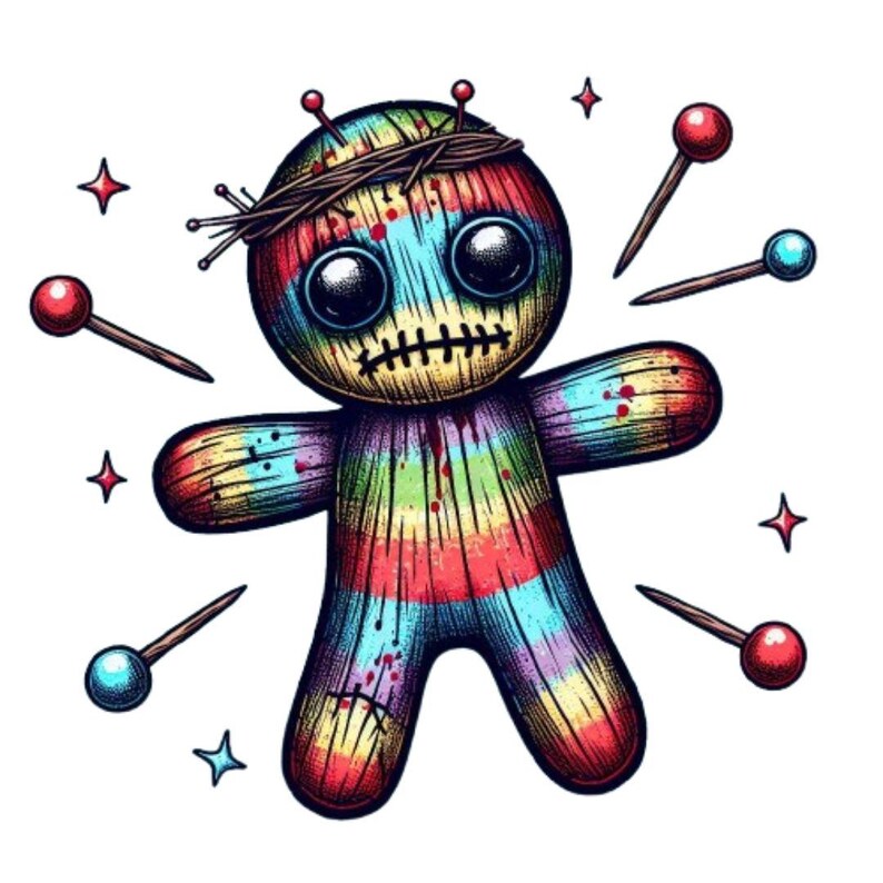 Voodoo Dolls Set of 18 Sublimation PNG Print |instant Download ...