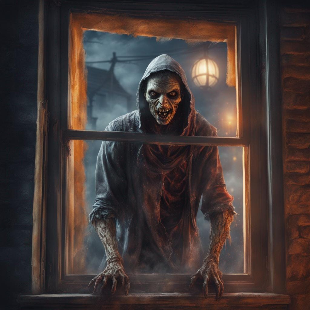 Halloween Zombie in a Window Set of 9 |seamless Patterns |instant ...