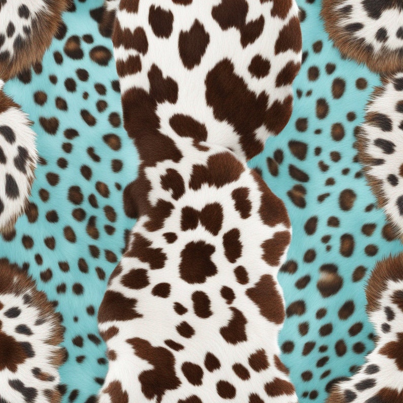 Western Cowhide Print Set of 10 |seamless Patterns |instant Download ...
