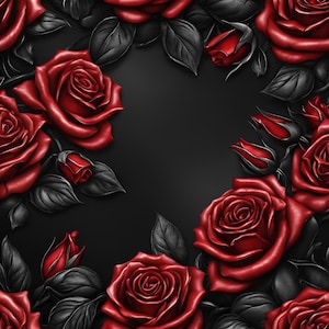 Beautiful Red Roses Pattern Set of 6 |seamless Patterns| Instant ...