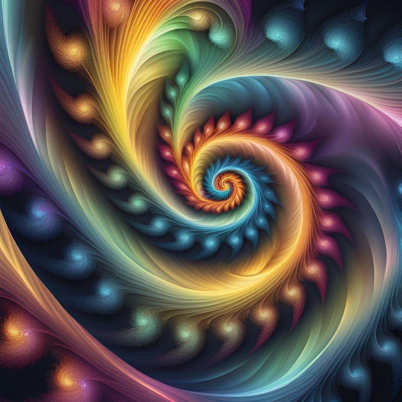 Beautiful Spiral Pattern Set of 21 seamless Patterns instant Download ...
